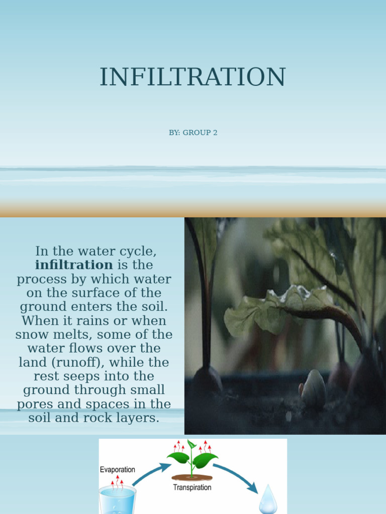 Infiltration Group 2 | PDF | Surface Runoff | Soil