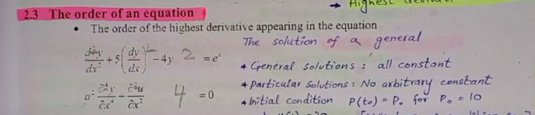 Order of An Equation | PDF