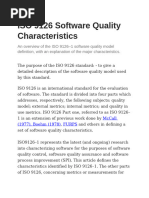 ISO 9126 Standard | PDF | Reliability Engineering | Software Quality