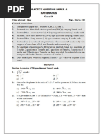 Class 9 Mathematics Sample Paper 2025 | PDF | Circle | Numbers