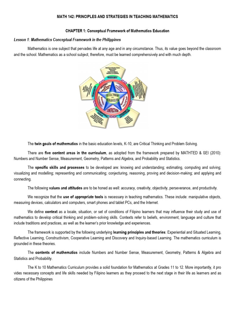 Chapter 1 Conceptual Framework of Mathematics Education | PDF ...