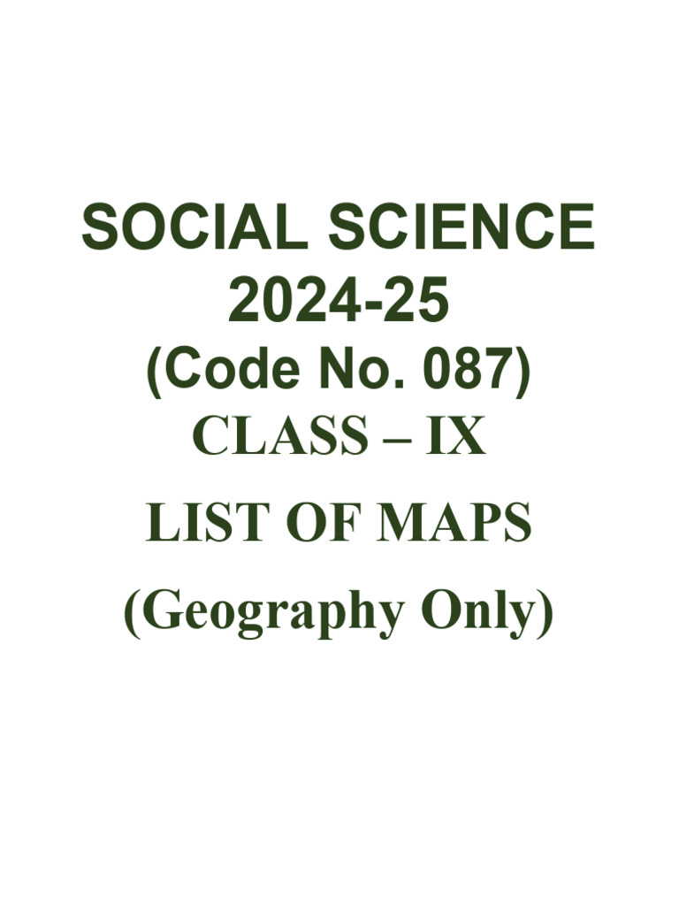 Class 9 SST All Maps (Geography Only) | PDF