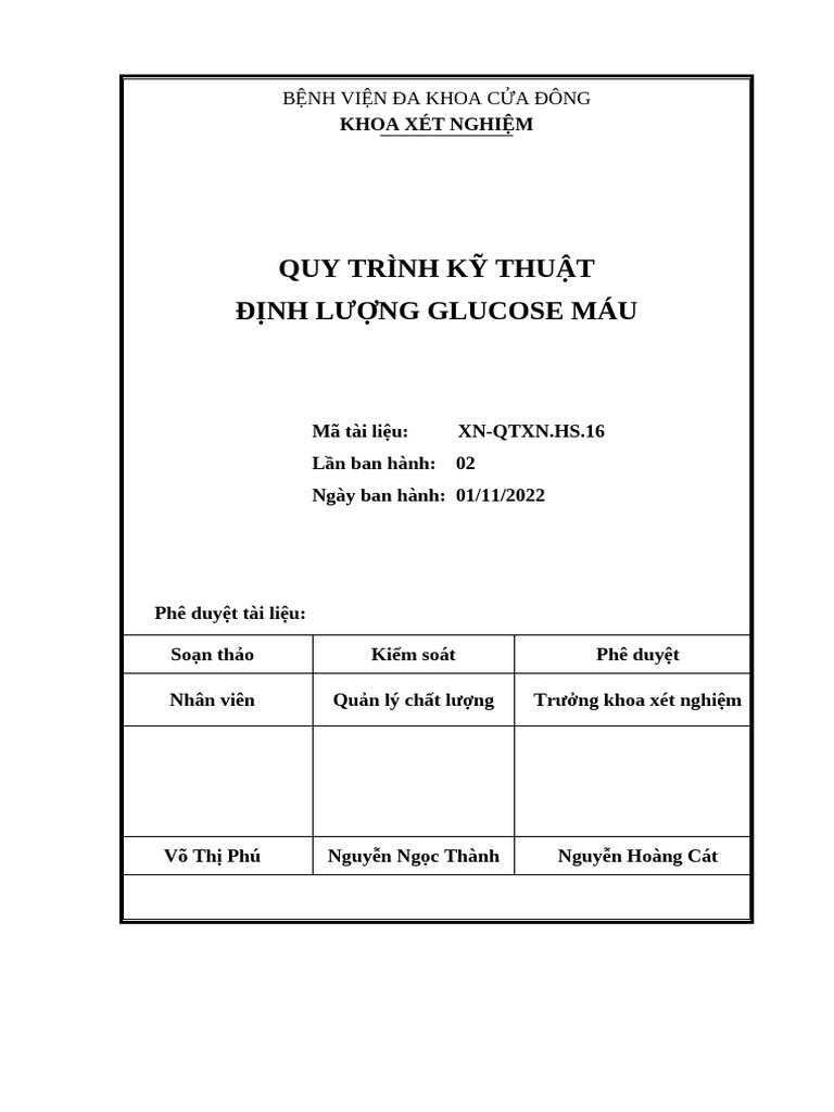 16. QTXN.HS Glucose | PDF