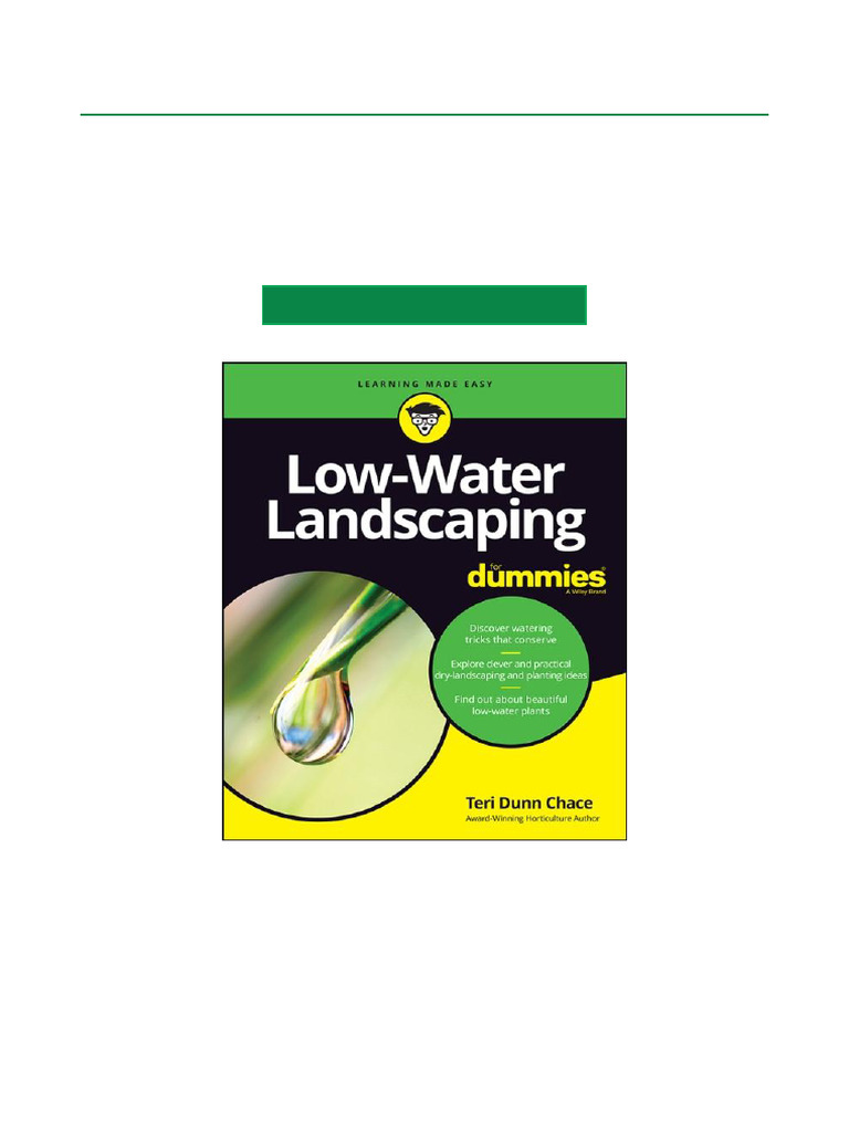 Understand Low Water Landscaping For Dummies 1st Edition Annotated PDF ...