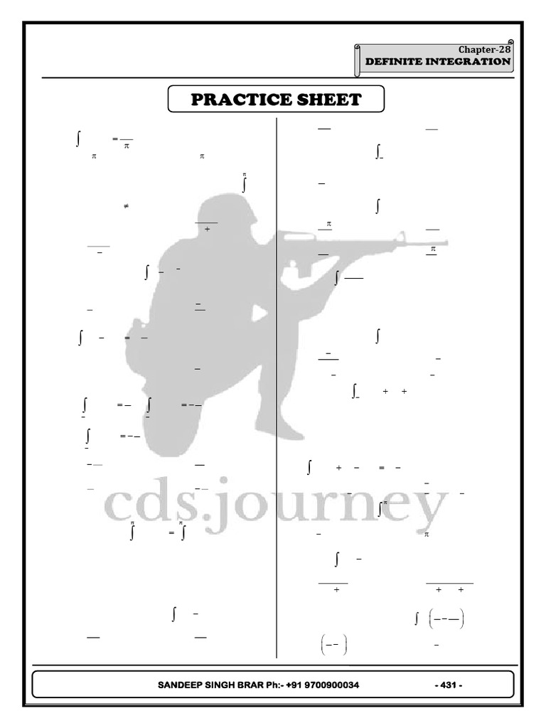 Ch 28 Definite Integration Pdf Mathematics Mathematical Analysis