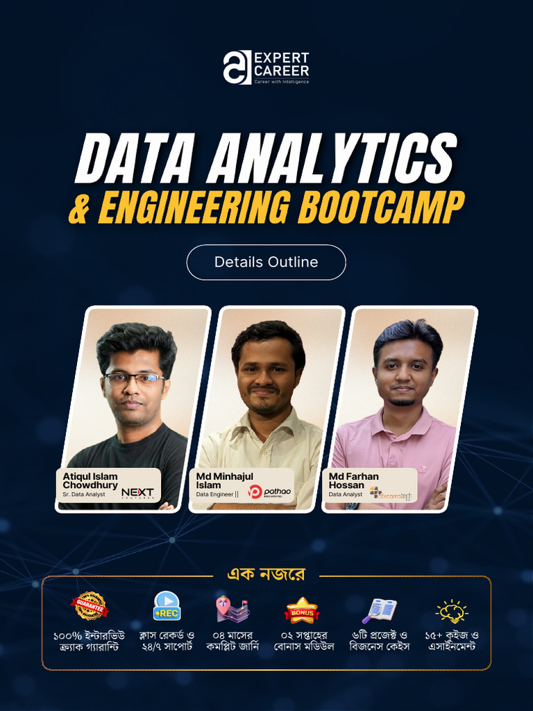 Outline of Data Analytics & Engineering Bootcamp (V1) - 1 | PDF