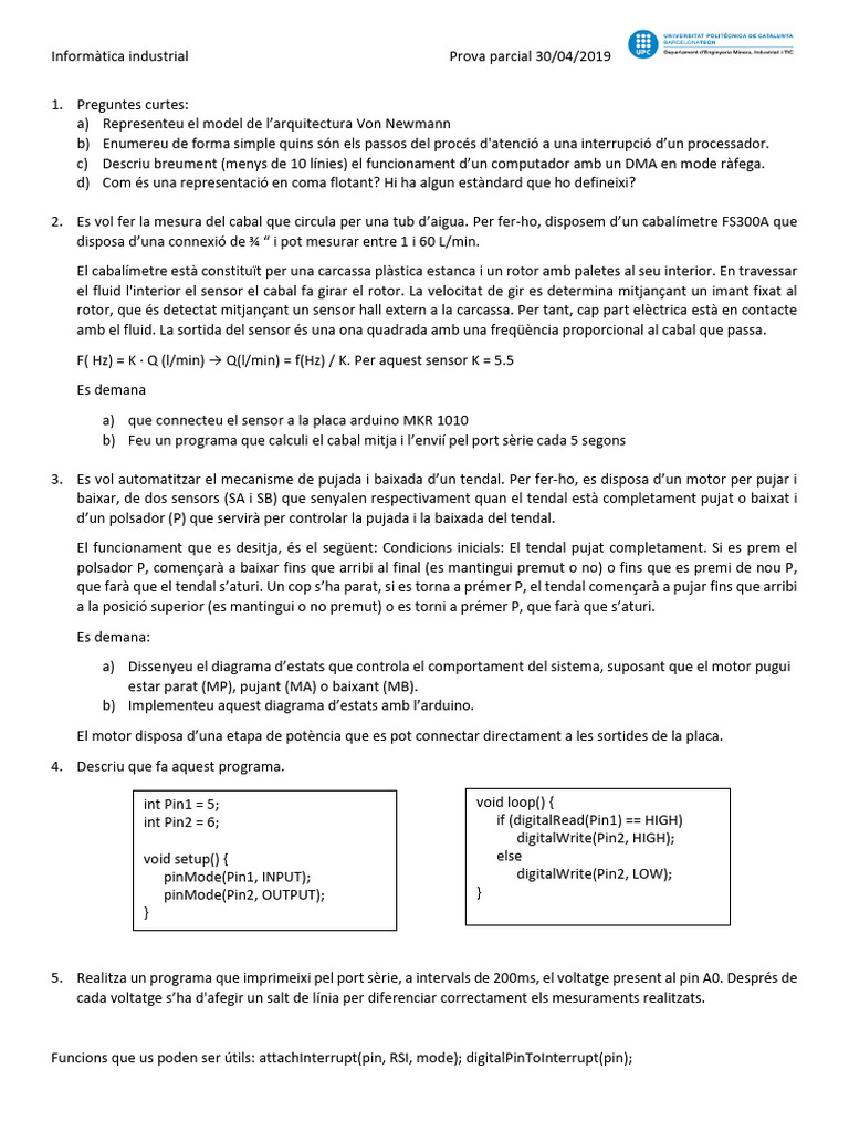 Examen P1 2019 | PDF