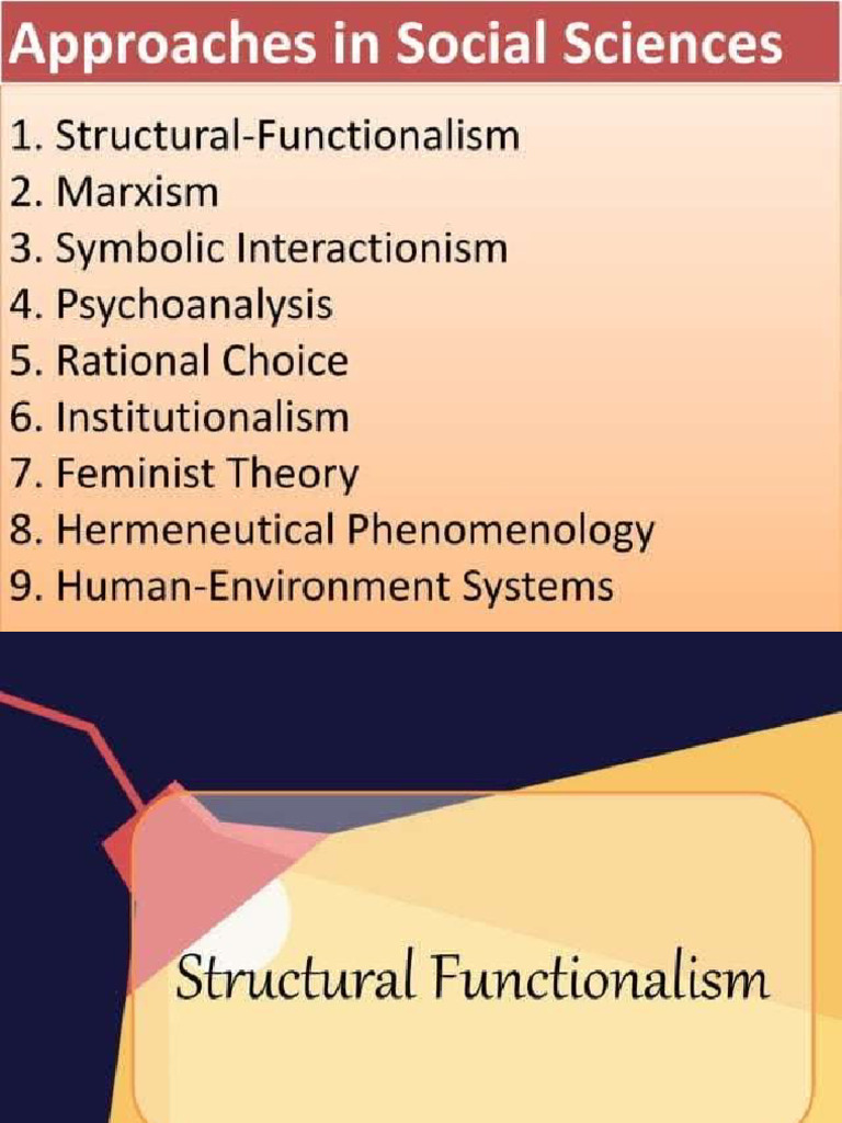 Structural Functionalism | PDF