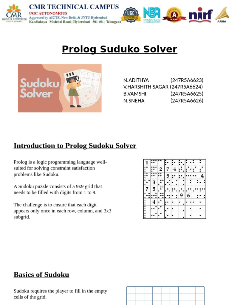 Prolog Suduko Solver | PDF | Mathematics Of Computing | Mathematical Logic