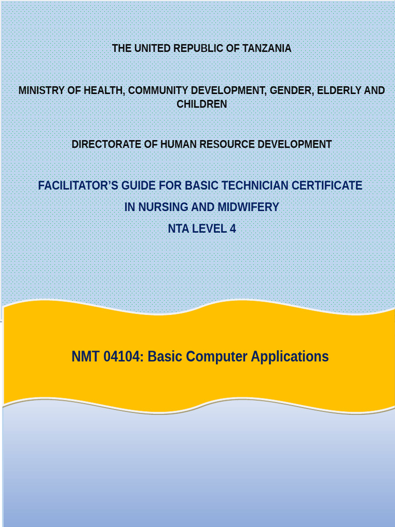 FG_NMT 04104_Basic Computer Application | PDF | Input/Output | Computer Data Storage