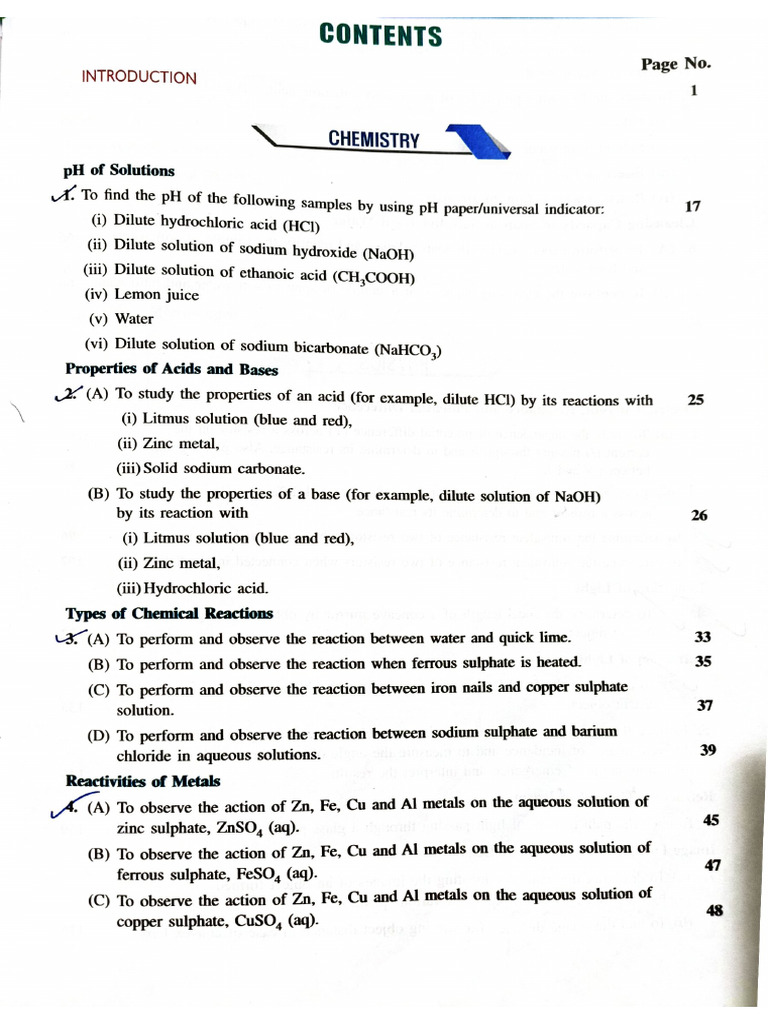 Chemistry (Practical File) | PDF