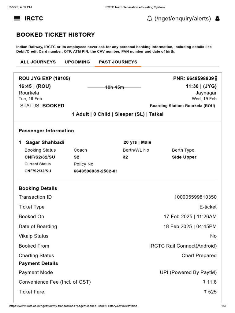 IRCTC Next Generation Eticketing System | PDF | Money | Services ...