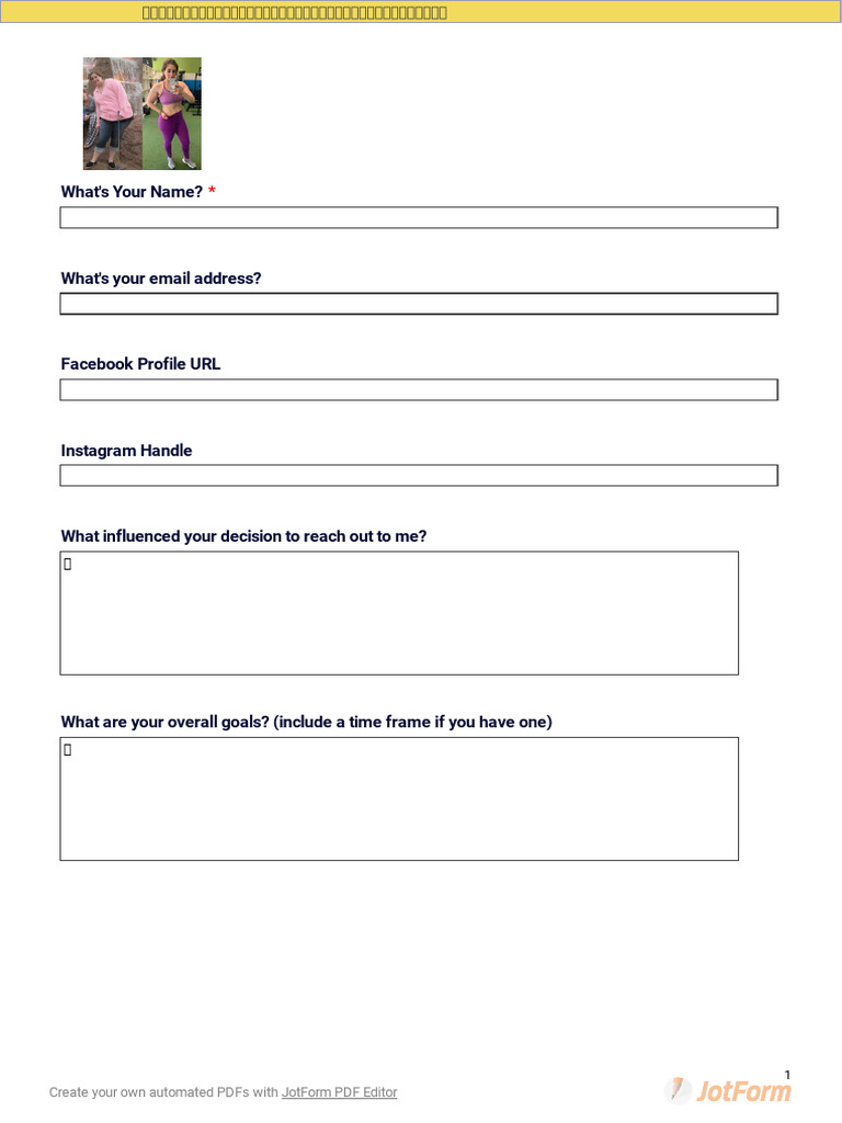 Online Intake Sample | PDF