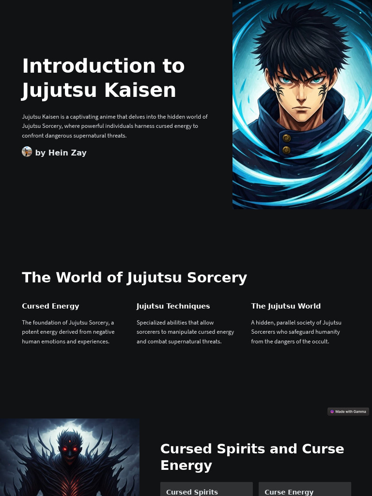 Introduction To Jujutsu Kaisen | PDF