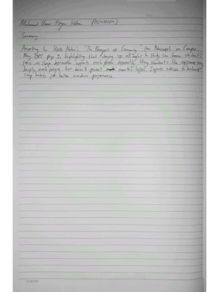 Summary Assignment | PDF