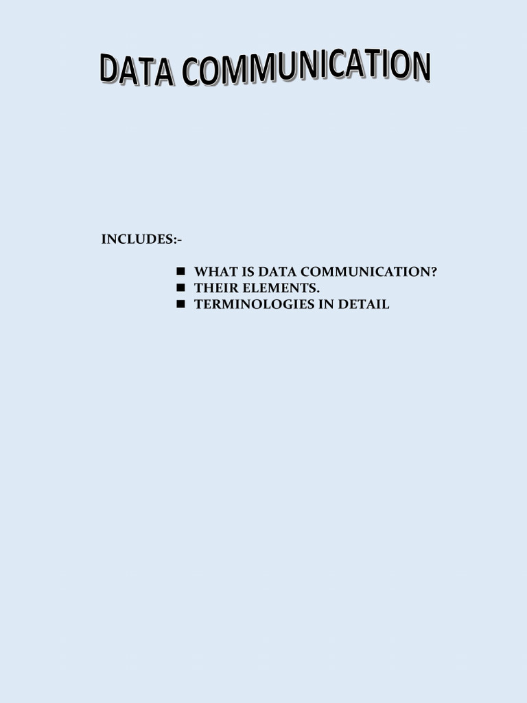 Data Communication | PDF
