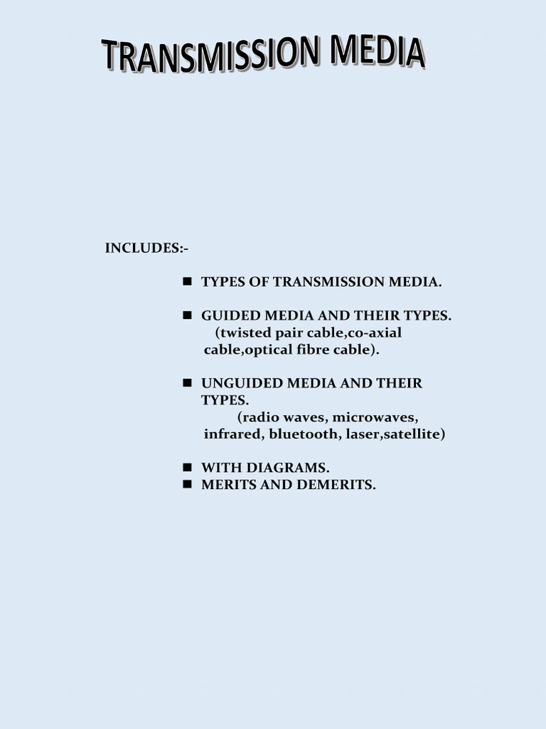 Transmission Media | PDF