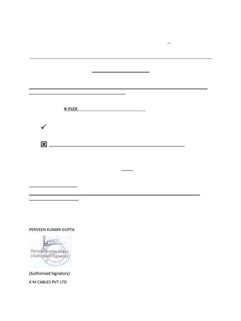 Mii Declaration Letterhead | PDF