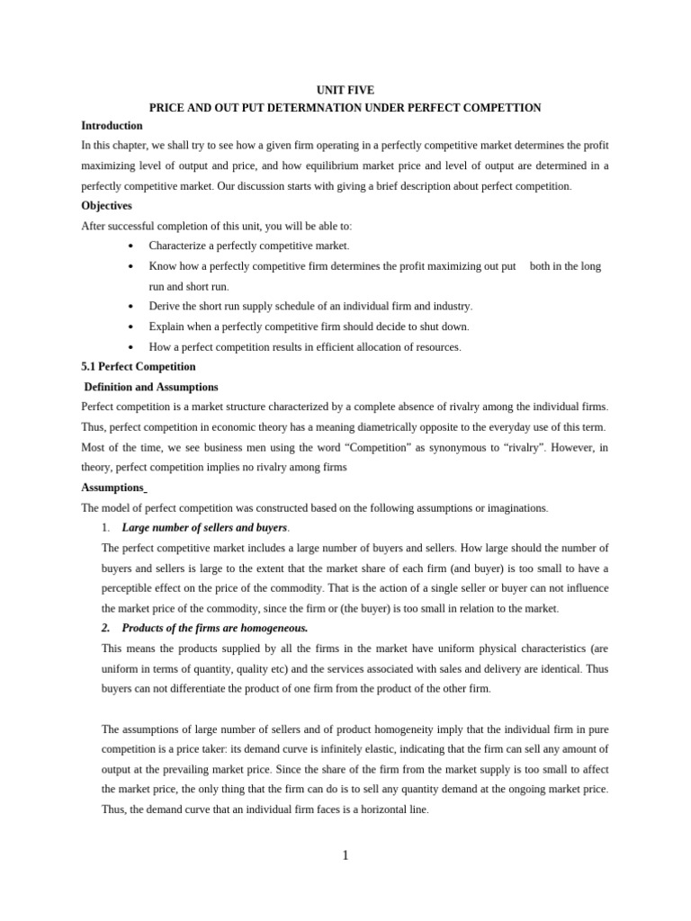 Chapter 5. Market Structure | PDF | Demand | Perfect Competition