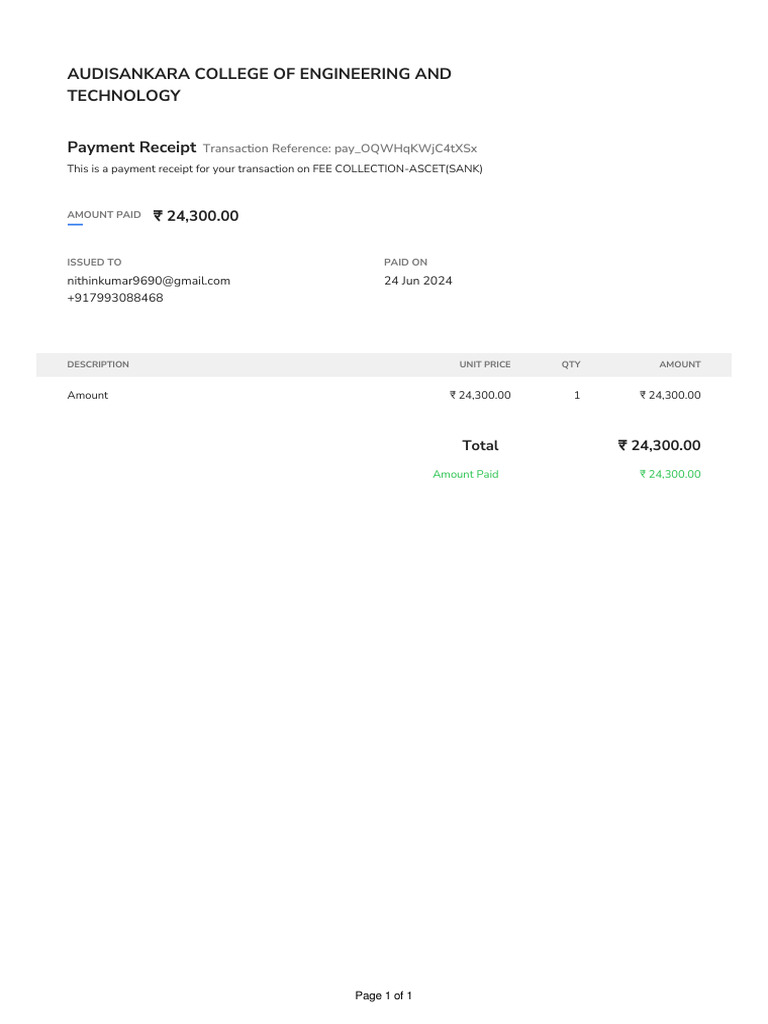 Receipt Pay_oqwhqkwjc4txsx From Aishwarya Vignan Educational Society (Paid) | PDF