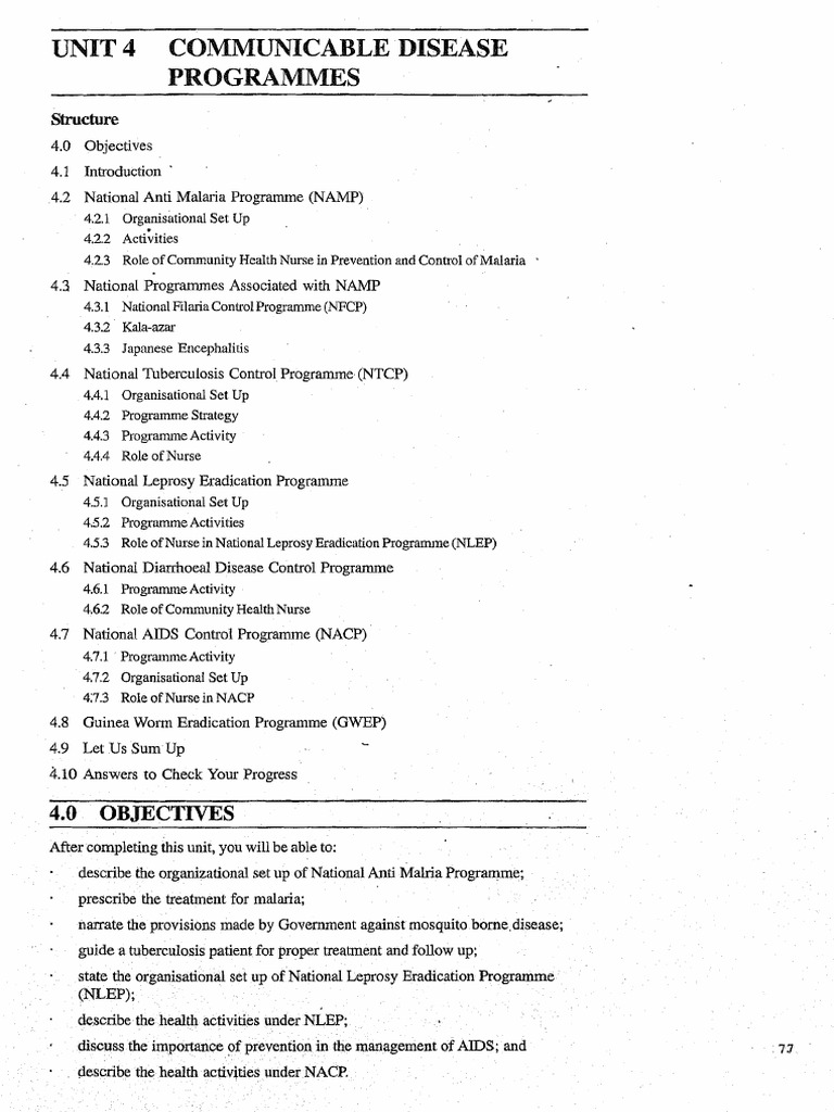 National Anti Malaria Programme Overview | PDF | Malaria | Tuberculosis