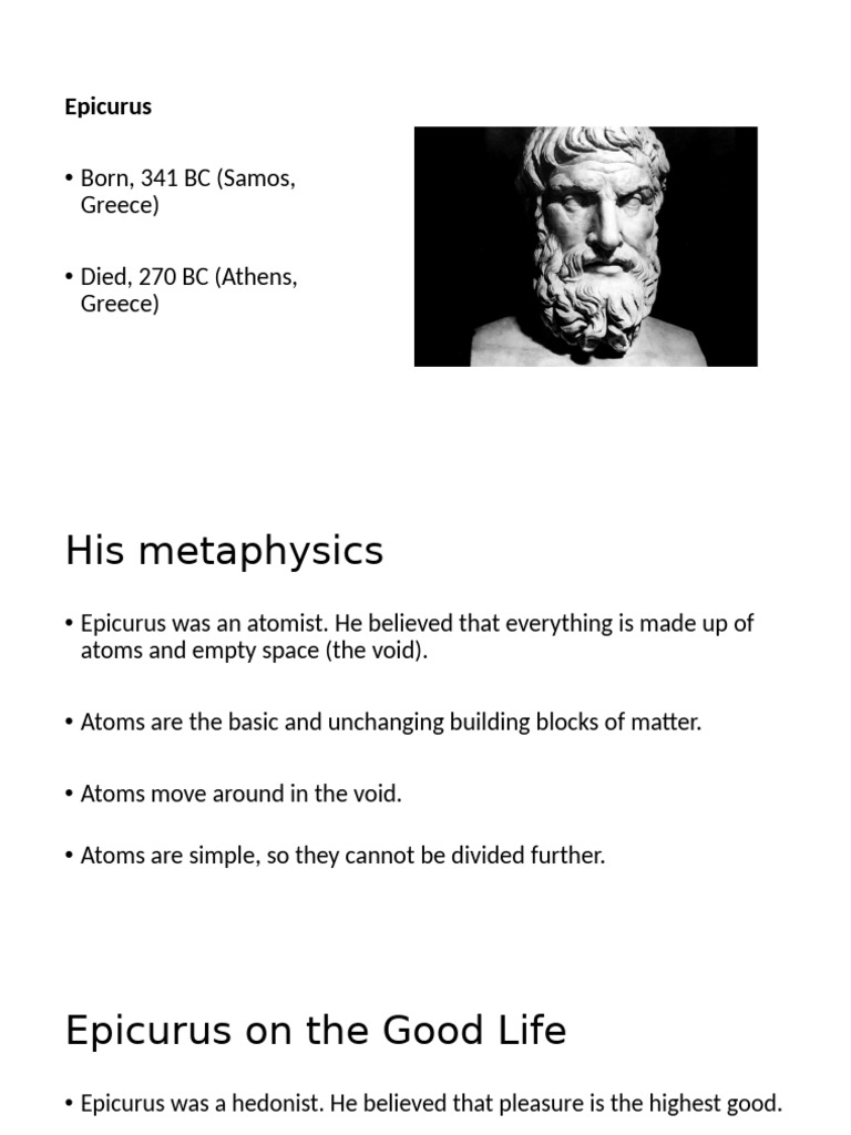 Lecture 14 - Epicurus On Hedonism and The Fear of Death 06062024 023040pm | PDF | Hedonism ...