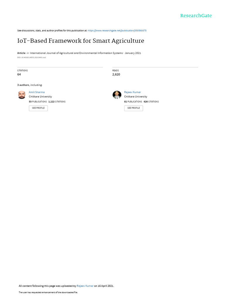 IoT-Based-Framework-for-Smart-Agriculture | PDF | Wireless Sensor ...