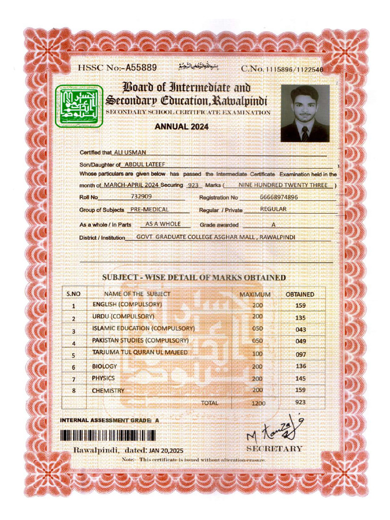 Ali Usman Sanad 001 | PDF