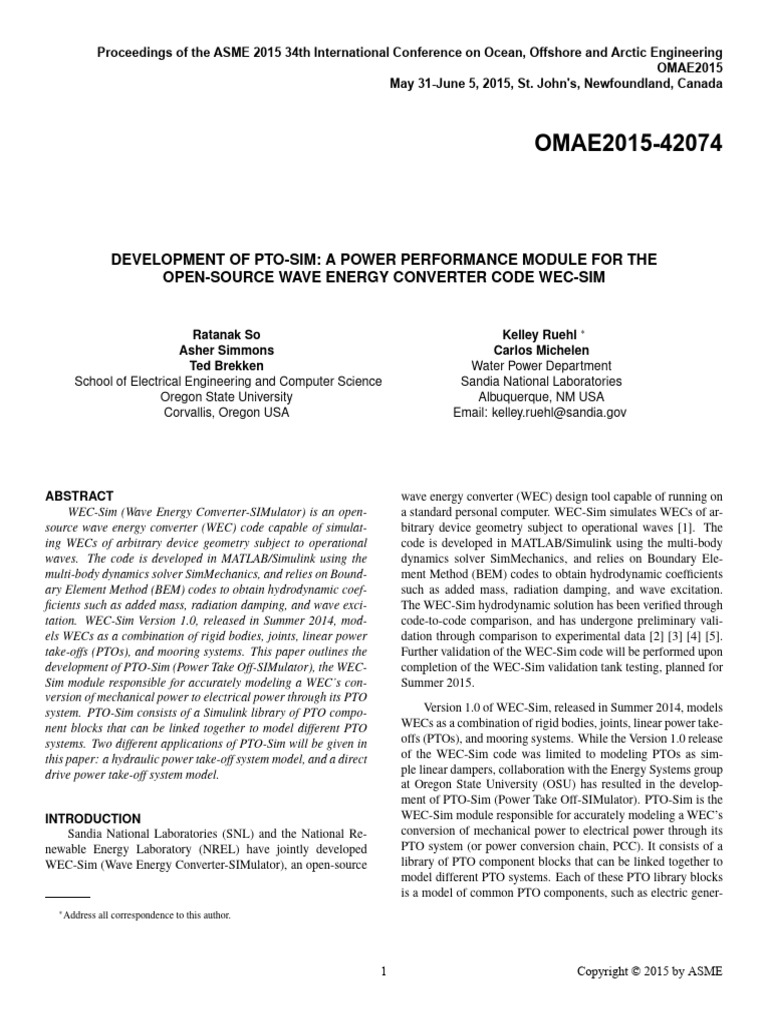 [ASME ASME 2015 34th International Conference on Ocean, Offshore and ...