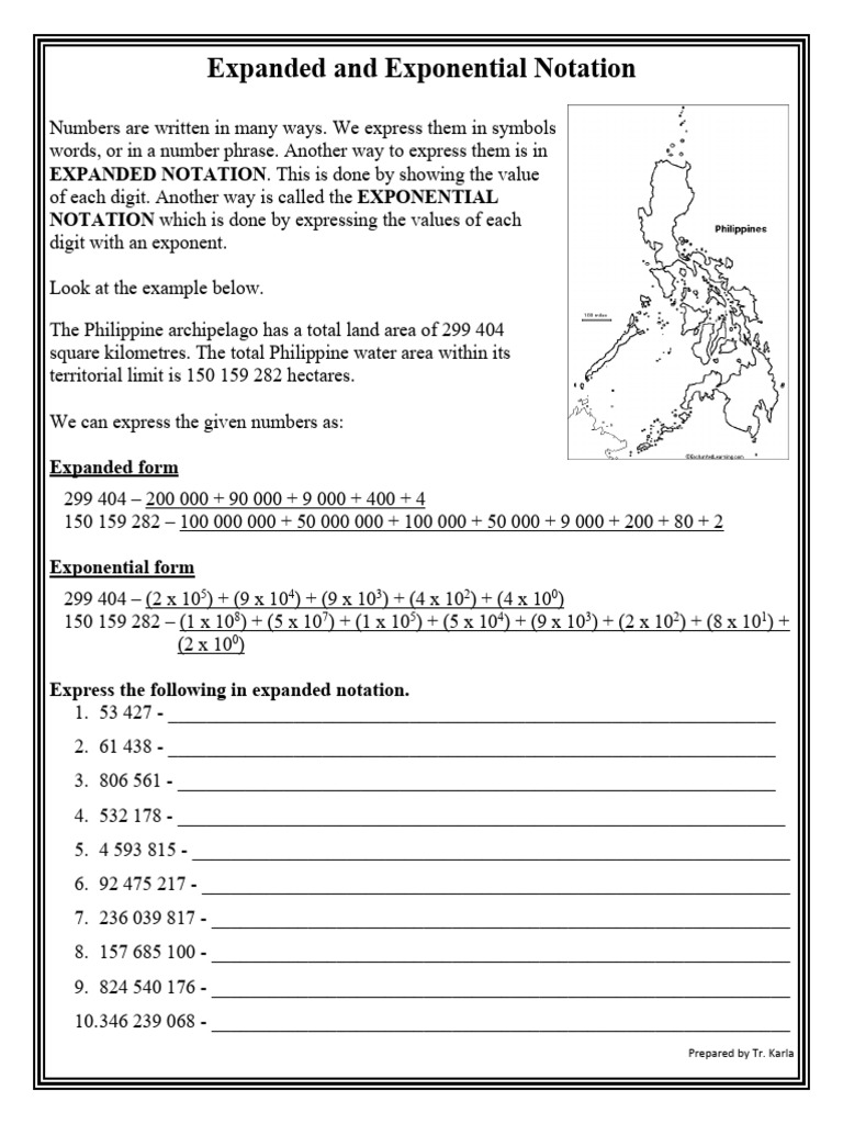 B. Expanded and Exponential Notation | PDF | Exponentiation ...