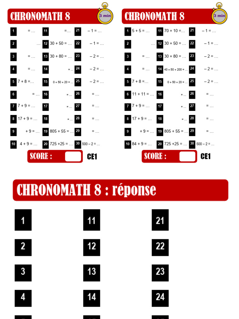 Chronomath Ce1 - 8 | PDF