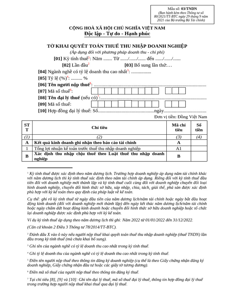to-khai-thue-tndn | PDF