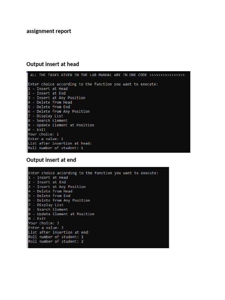 Assignment 1 Dsa | PDF