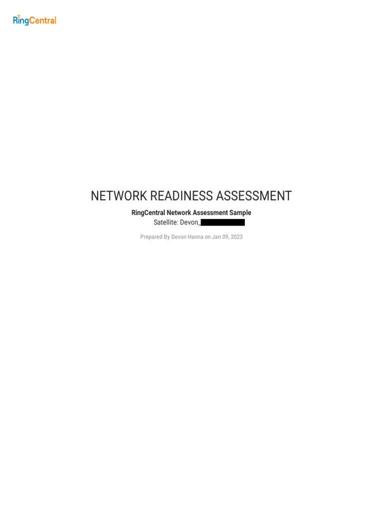 Sample Network Operations Assessment Report | PDF | Voice Over Ip ...