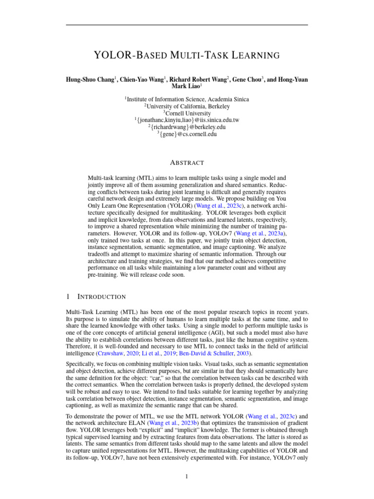Yolor Based Multi Task Learning | PDF | Image Segmentation | Data Compression