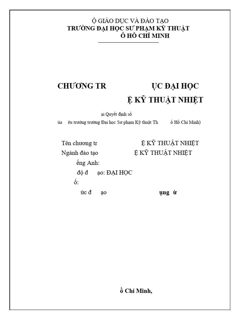 CTĐT CNKT NHIET - 150TC - (Đ I Trà) - K 2020 (11.06 | PDF