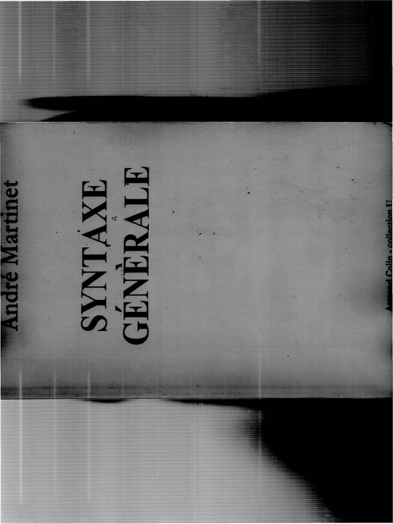 Martinet Syntaxe Générale | PDF