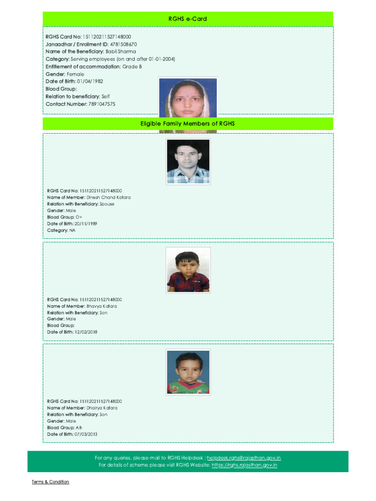 RGHS Application | PDF