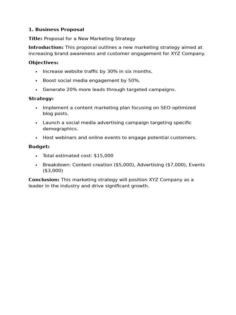 Business Proposal | PDF
