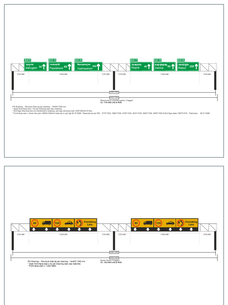 Exit Gantry Board Design Specifications | PDF | Land Transport | Road ...