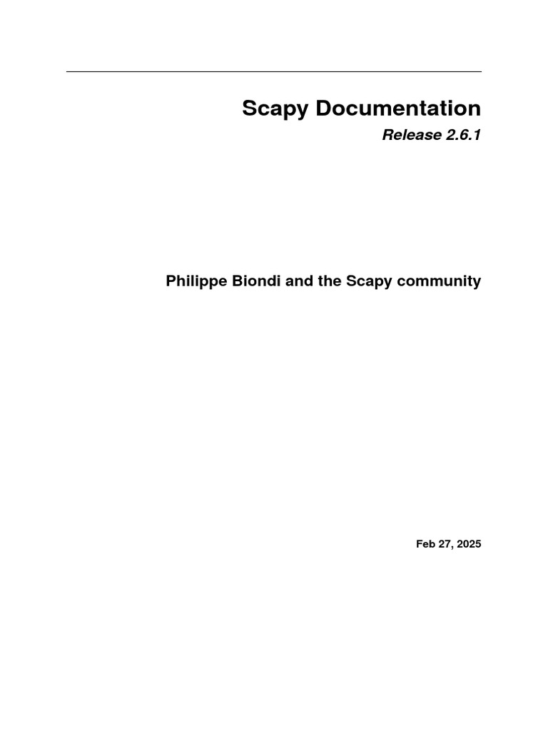 Scapy Readthedocs Io en Latest | PDF | Internet Protocols | Ip Address