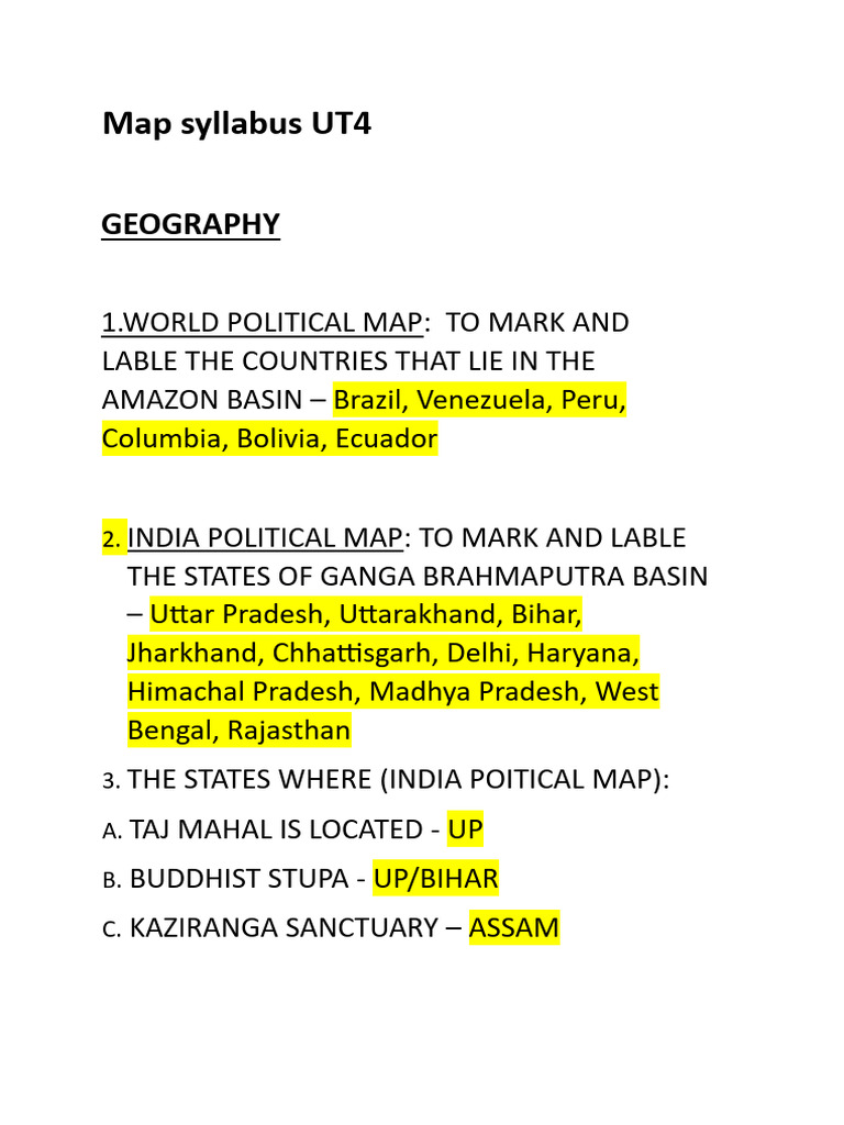 Map Syllabus UT4 Edited | PDF