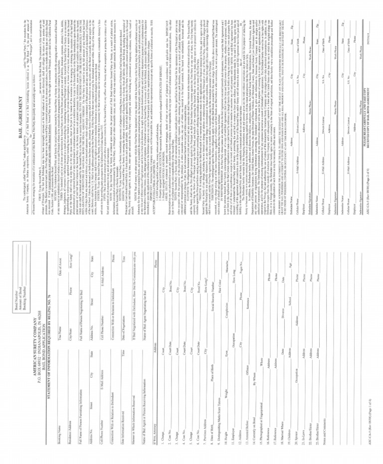 Bail Bond Agreement | PDF