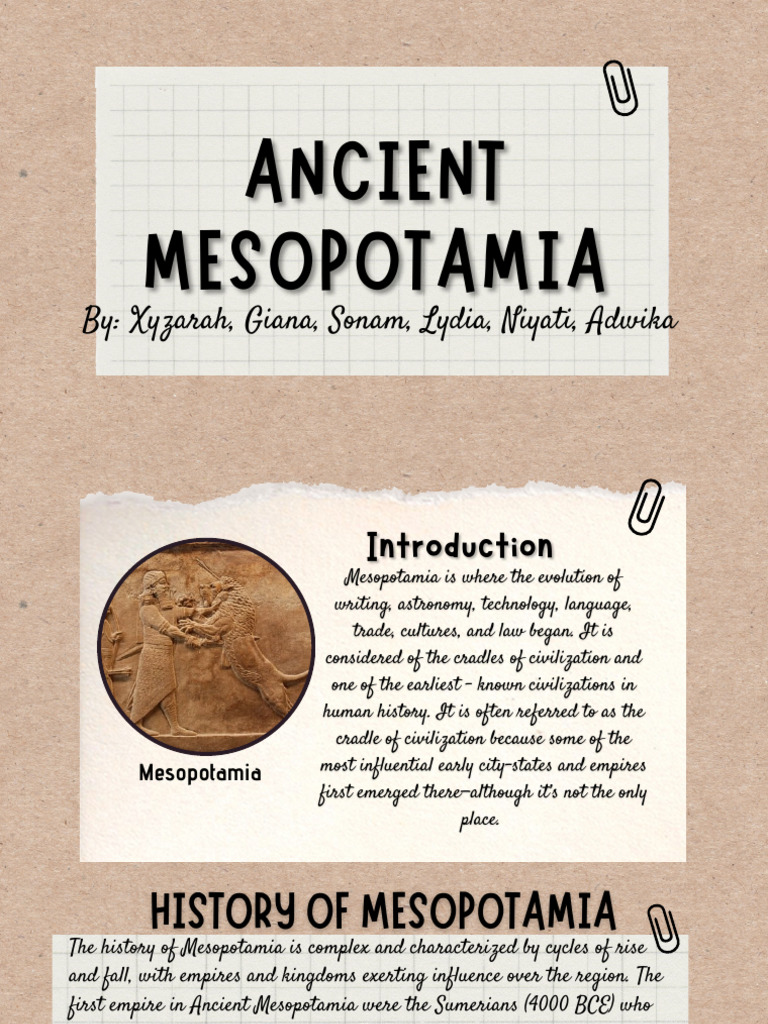 Ancient Mesopotamia - YEAR 11 | PDF | Mesopotamia | Sumer