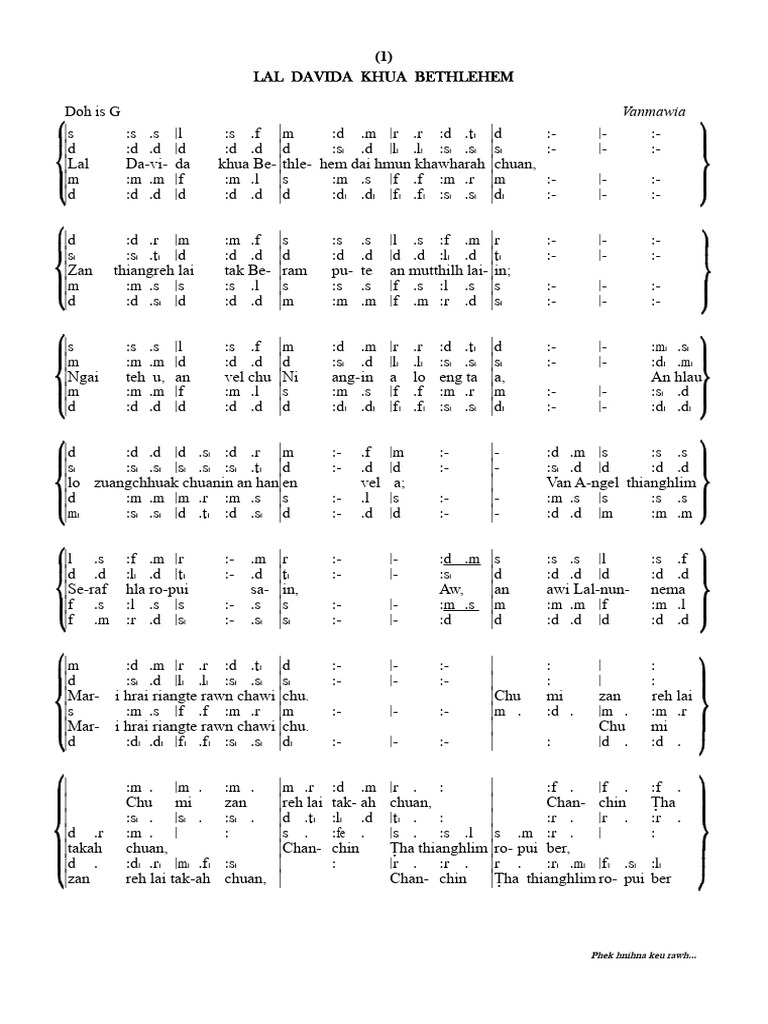 Lal Davida Khua Bethlehem | PDF
