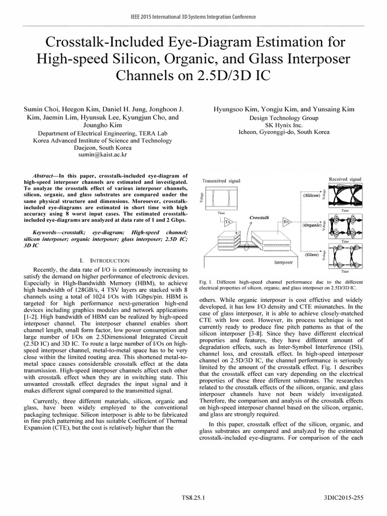 Crosstalk Analysis in High-Speed Interposers | PDF | Integrated Circuit ...