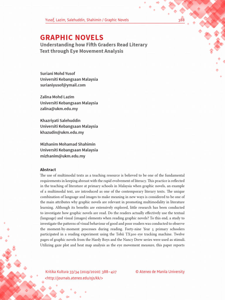 Graphic Novels - Understanding How Fifth Graders Read Literary Tex ...