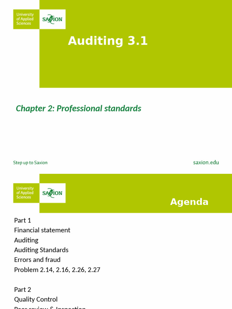 Auditing 3.1 college 1 chptr 2, eme03 | PDF | Audit | Auditor's Report