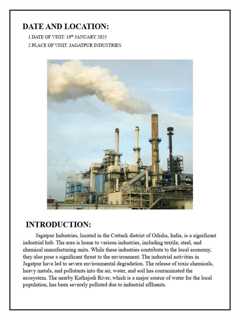 Industrial Pollution IN CUTTACK | PDF | Pollution | Air Pollution