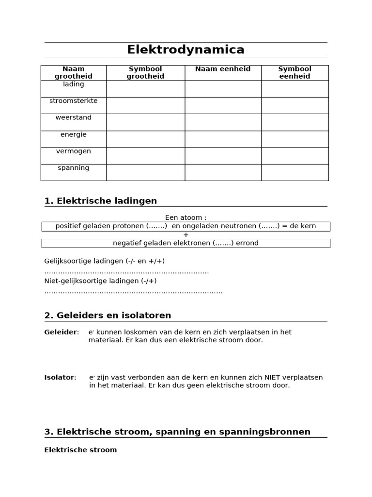 5 NW - Elektrodynamica - samenvatting | PDF